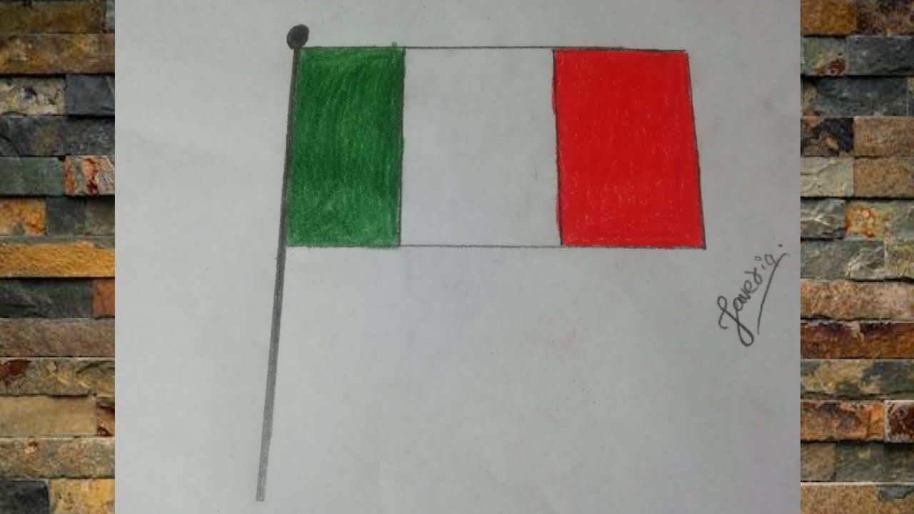 How to draw Italian flag | National flag of italy easy drawing | flag ...