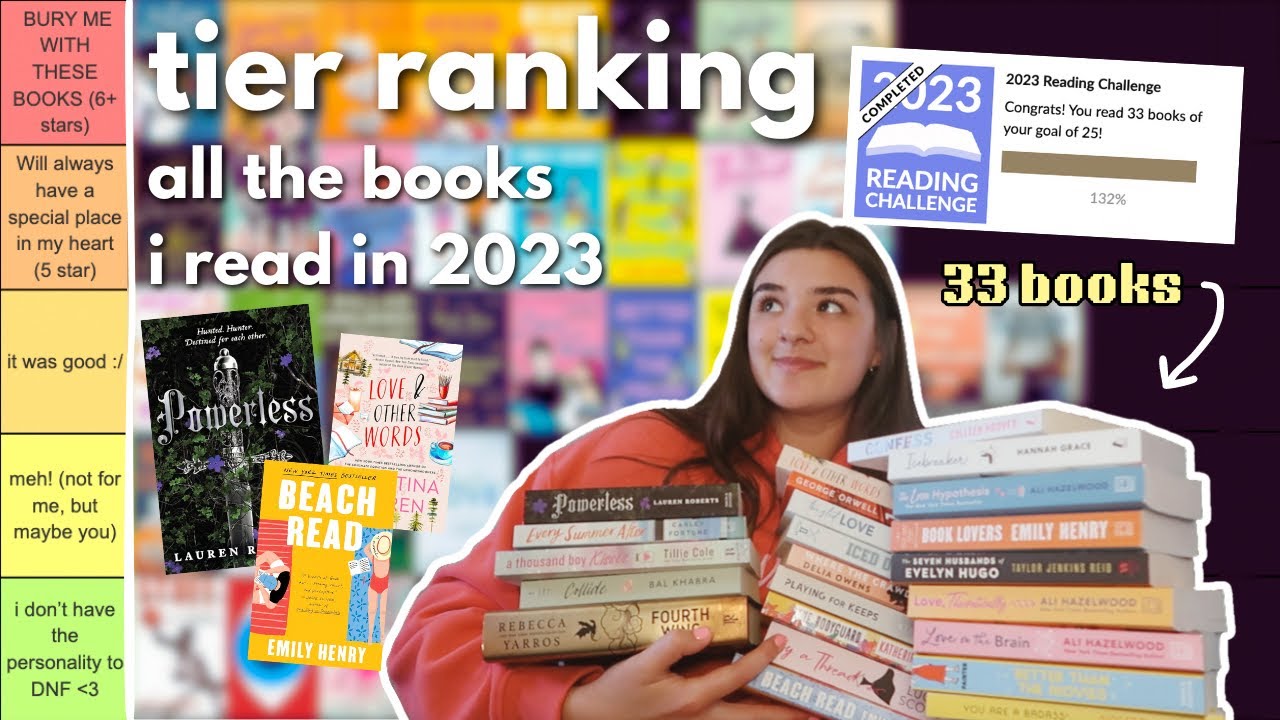 tier ranking all the books i read in 2023 ⭐️📖 (33 books) - YouTube