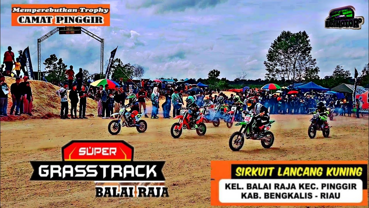 Grasstrack Moto 1 SE65cc, Super Grasstrack Balai Raja - YouTube