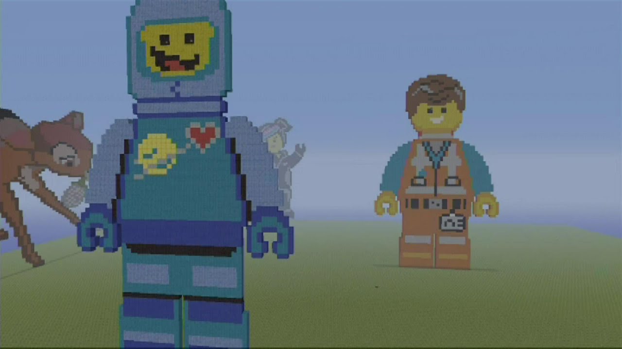 MINECRAFT PIXEL ART: BENNY ~ THE LEGO MOVIE MC PIXEL ART SPEED BUILD ...