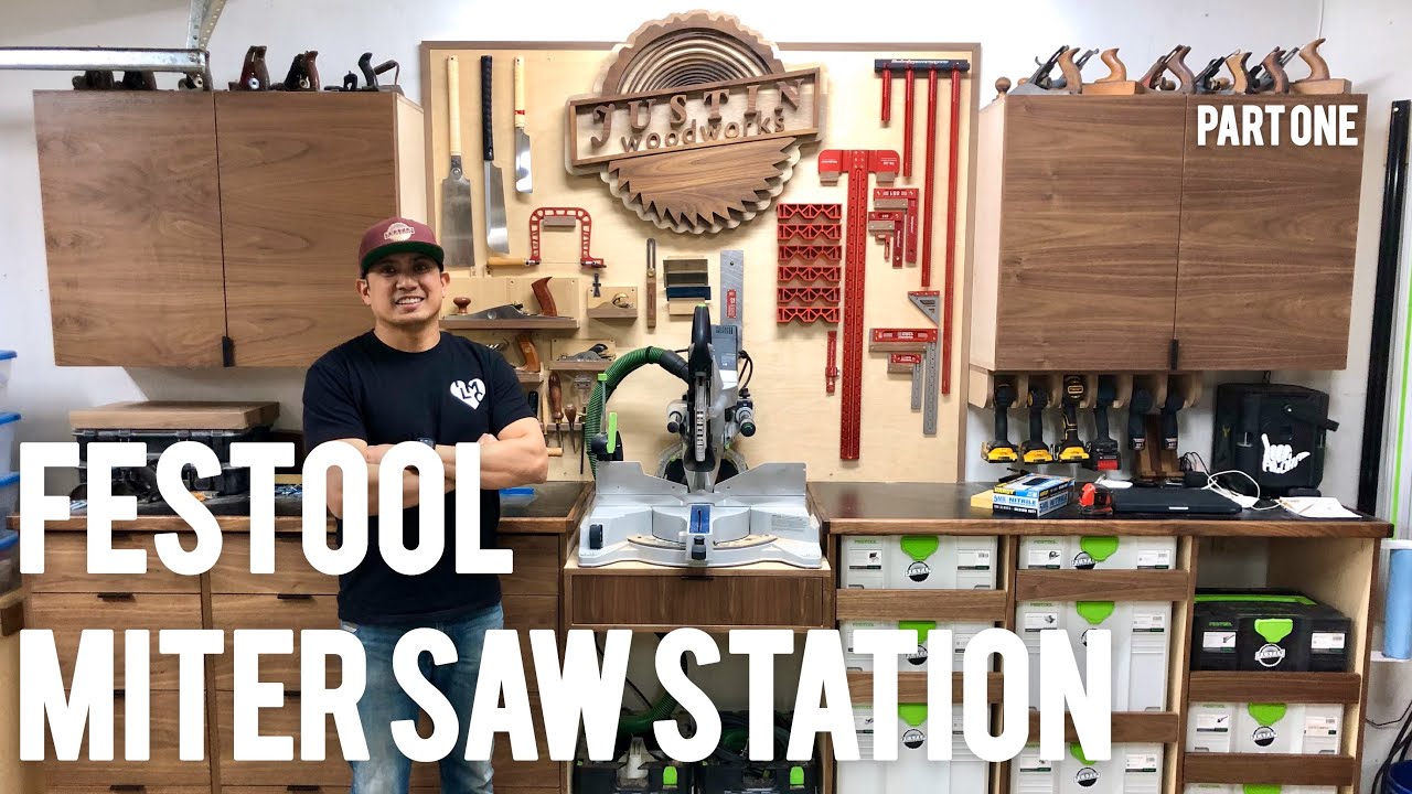 Miter Saw Station with Festool Systainer Drawers - YouTube