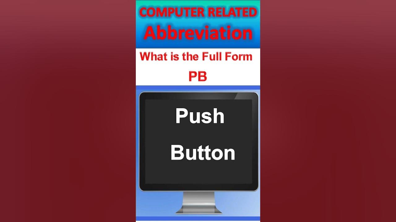 Pb Push Button Yashinfotech Computergkknowledge Basiccomputerknowledge Shortcut Youtube