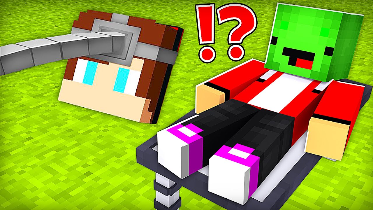 What is JJ hiding in his Face in Minecraft - Maizen - YouTube