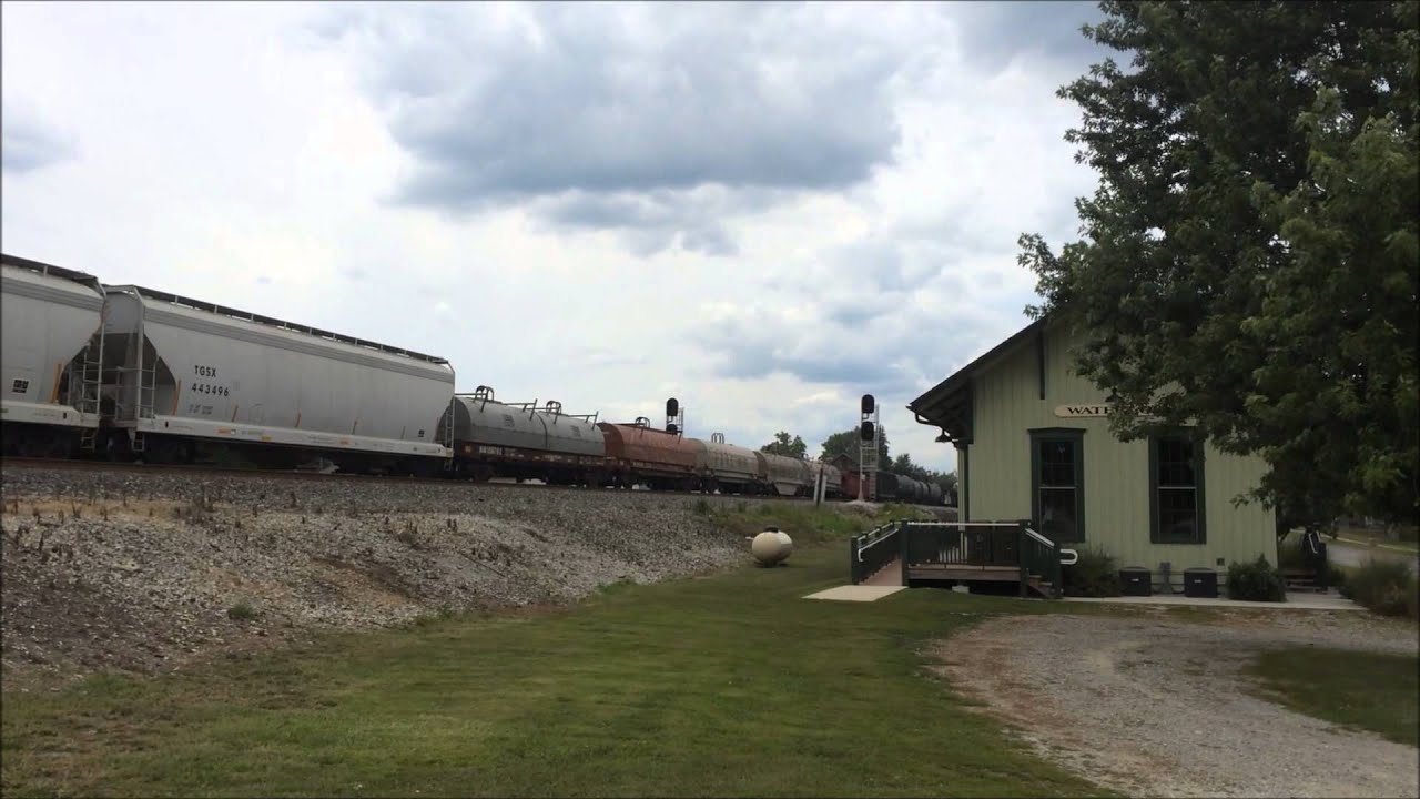 Mixed Freight at the Waterloo Depot - YouTube