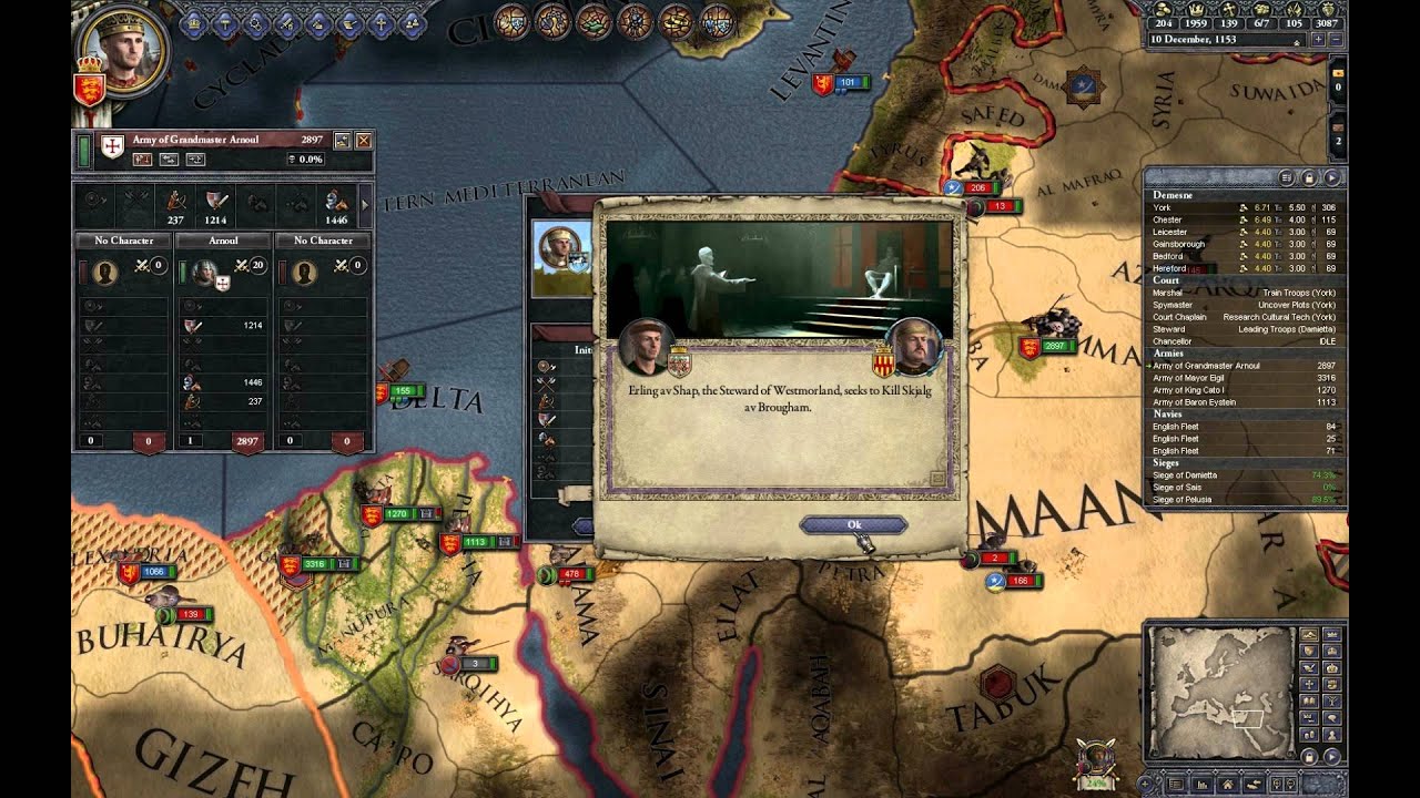 Crusader Kings 2 Crusade for Egypt, Multiplayer Coop - YouTube