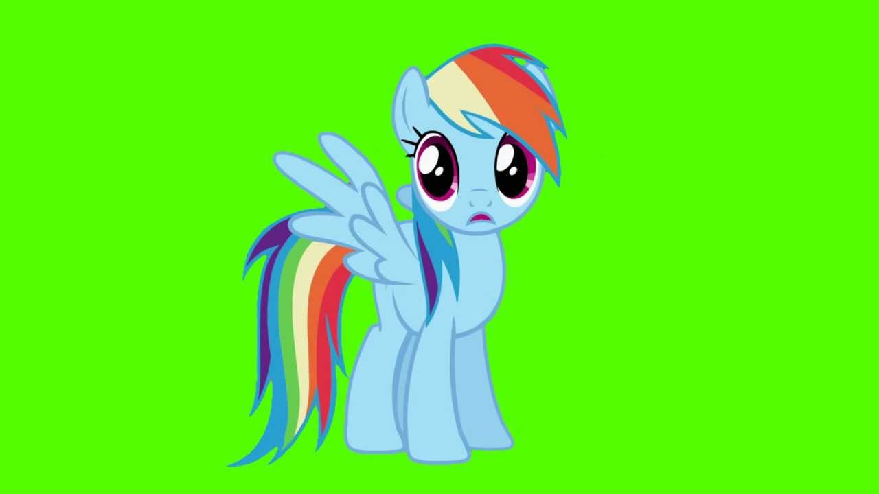 Rainbow Dash Stand; Shift Glance - Green Screen Ponies - YouTube