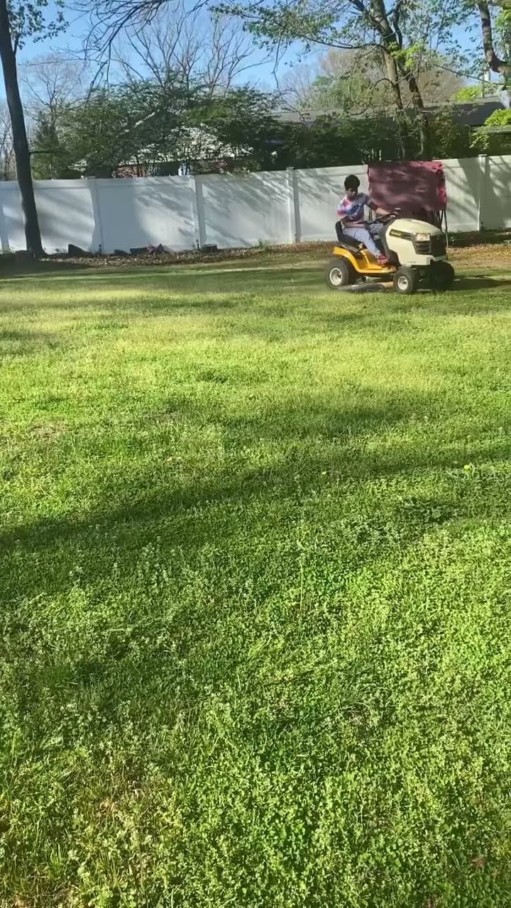 When Making Yard Work Fun & Easy On The Lawn Tractor #shorts #spring # ...