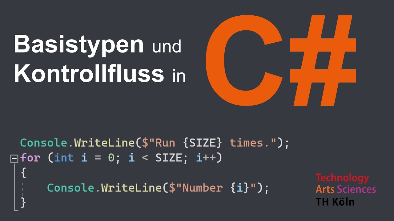 Basistypen und Kontrollfluss in C# - YouTube