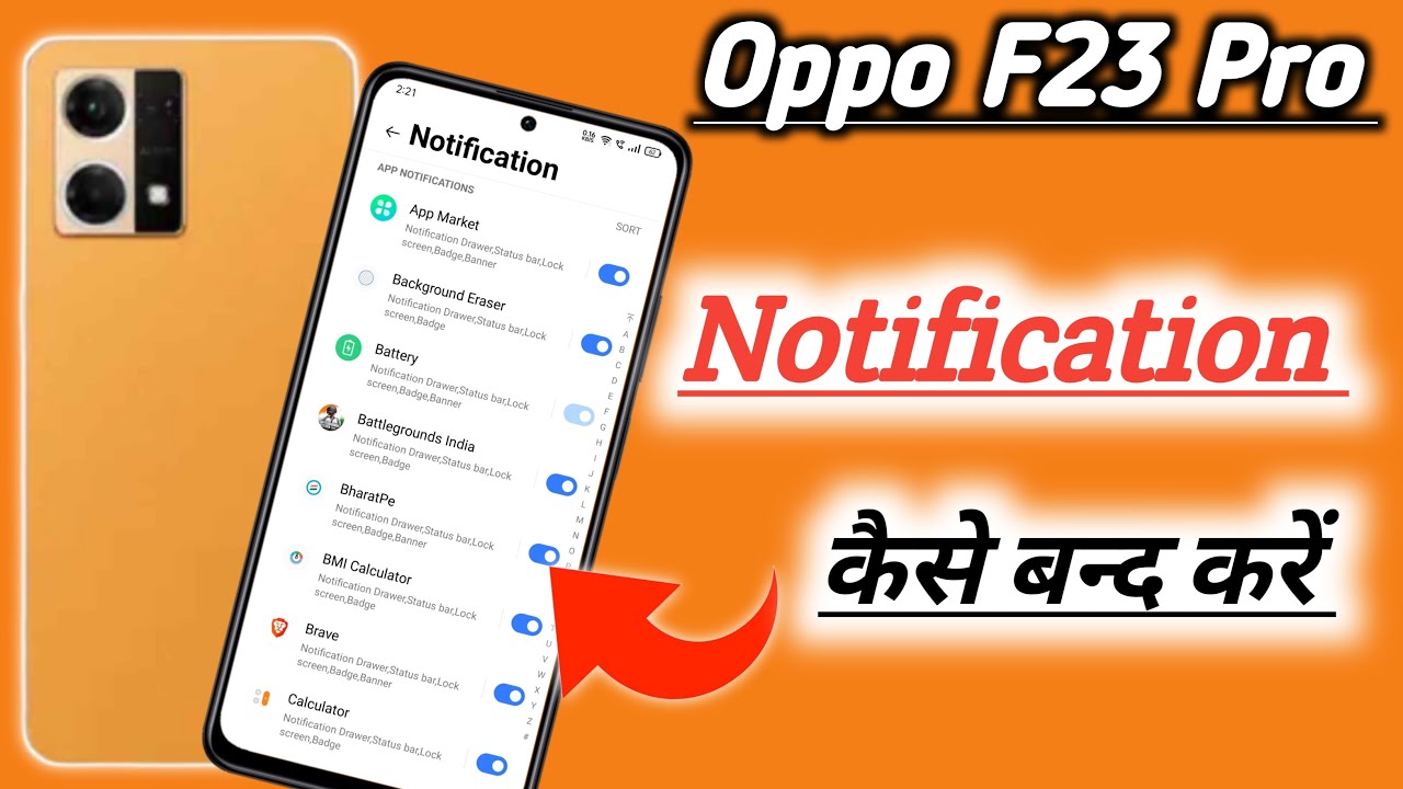 Oppo f23 pro Notification setting, How to show notification icon in ...