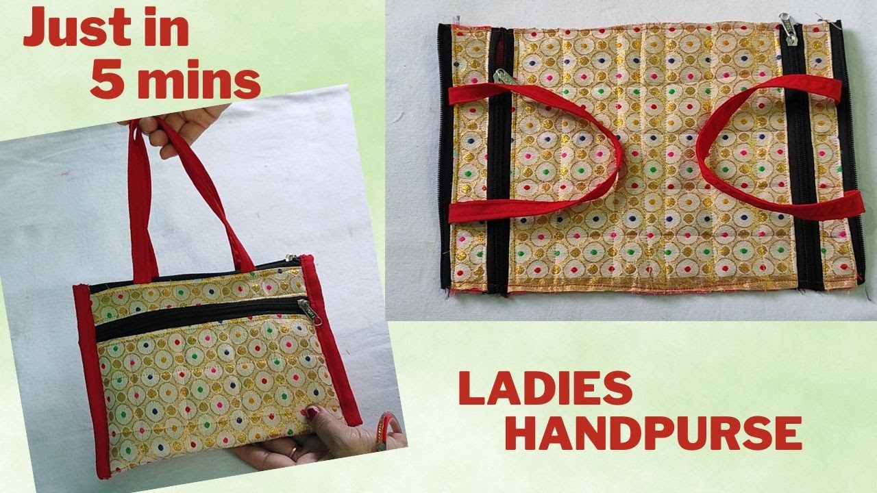 3 Zipper - Ladies purse making | Handbag cutting and stitching |Bag ...
