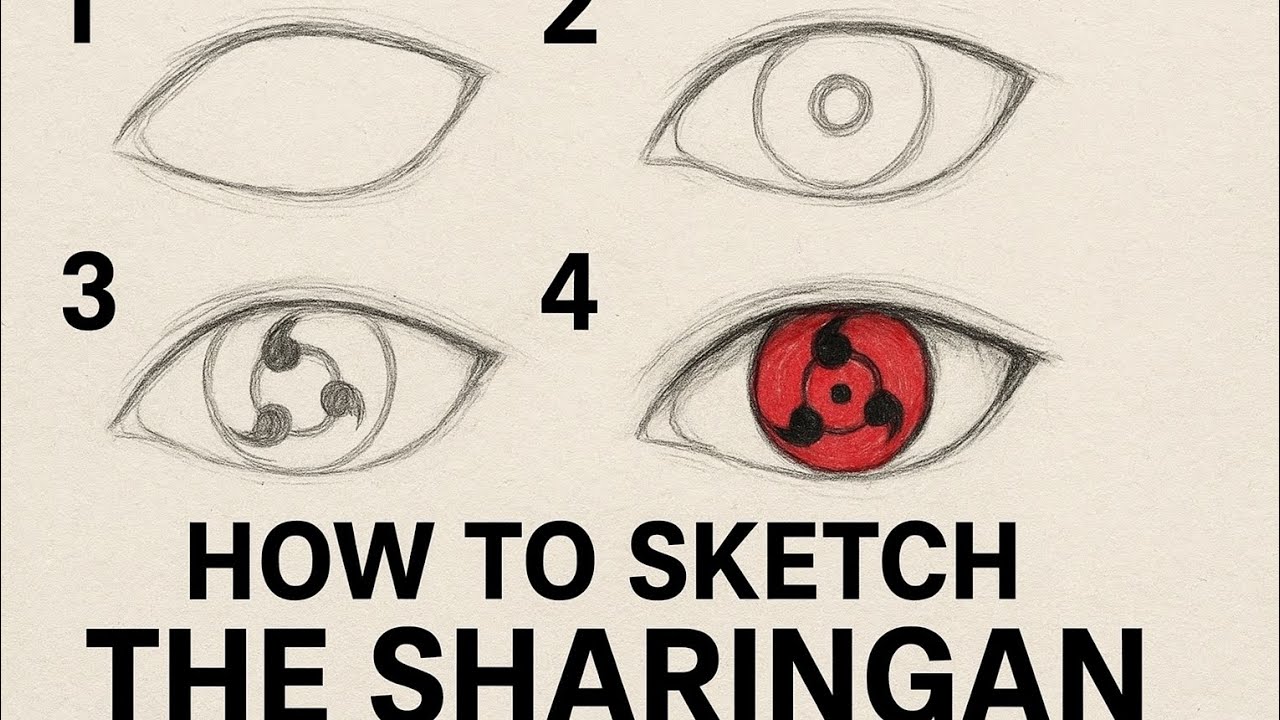 "How to Draw the Sharingan Eye — Detailed Step-by-Step Tutorial (Long ...