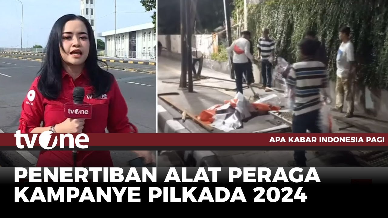 Selama Masa Tenang, Alat Peraga Kampanye Dibersihkan | AKIP tvOne - YouTube