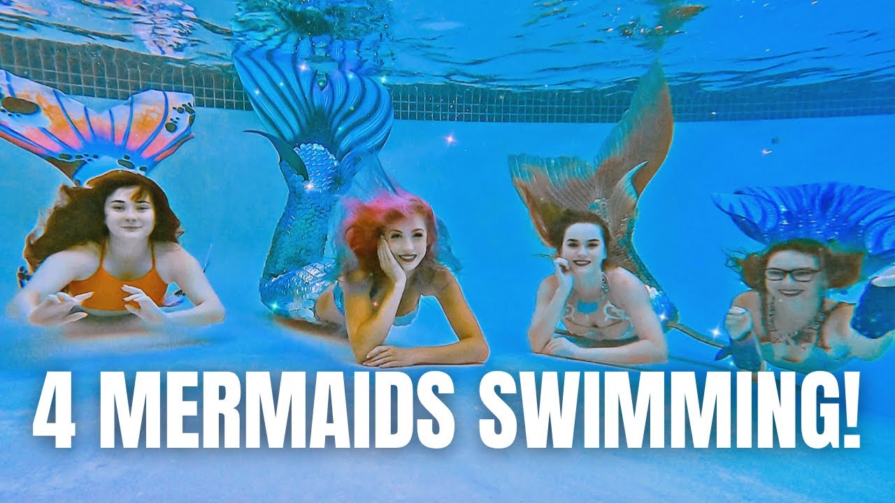 Full Fluke Mythic Tail 4 Mermaids Swimming Youtube