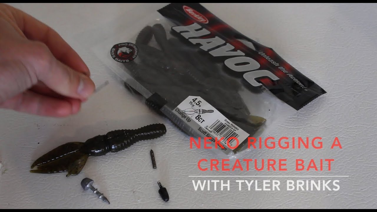 Rigging How-To: Neko Rig a Creature Bait - YouTube