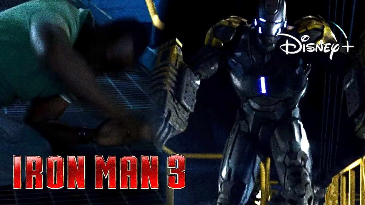 Iron-Man 3 | Mark 25 Saves Rhodey Scene | Disney+ [2013] - YouTube