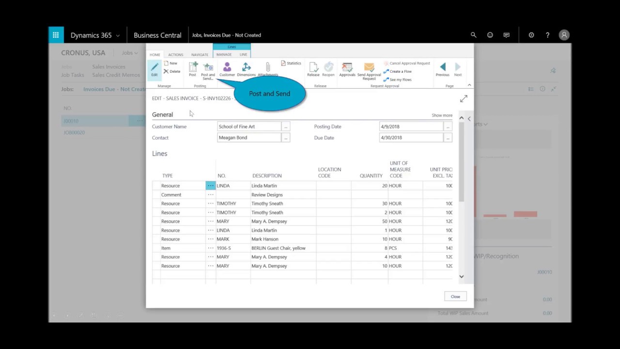 Dynamics 365 Business Central: The Project Manager - YouTube