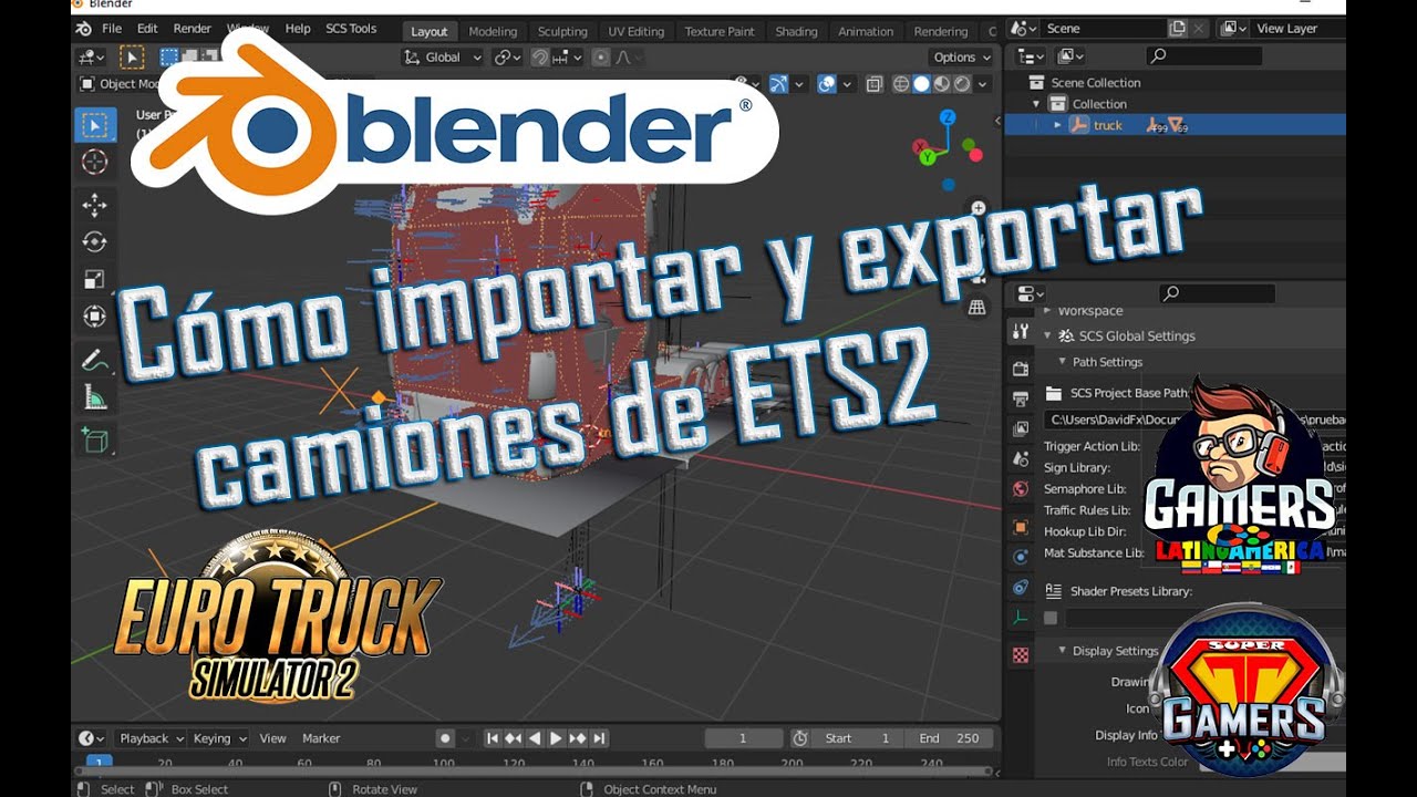 #ETS2 #Blender - Como importar y Exportar un Camión de # ...