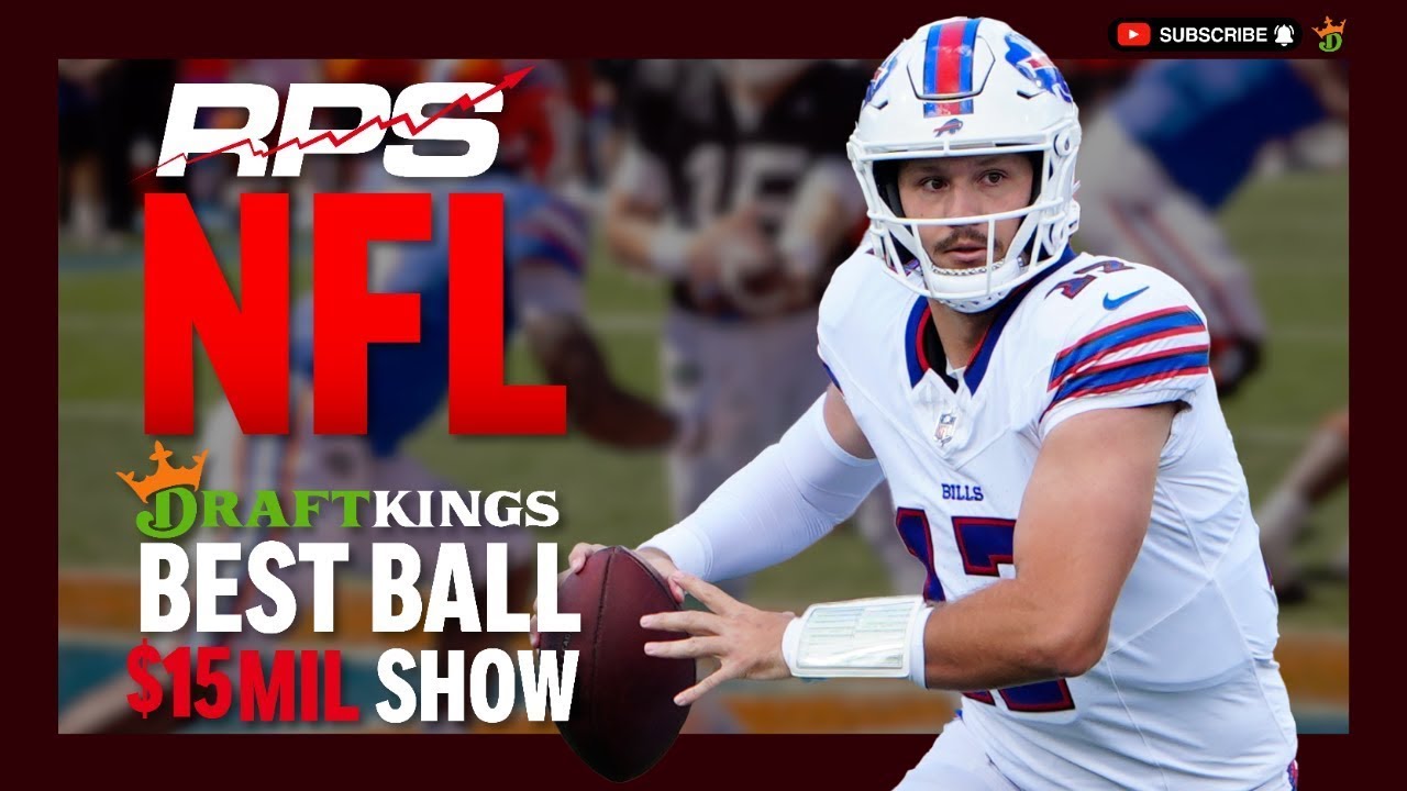 DraftKings Best Ball Draft | $15M MILLIONAIRE | 8/30 - NFL DFS ...