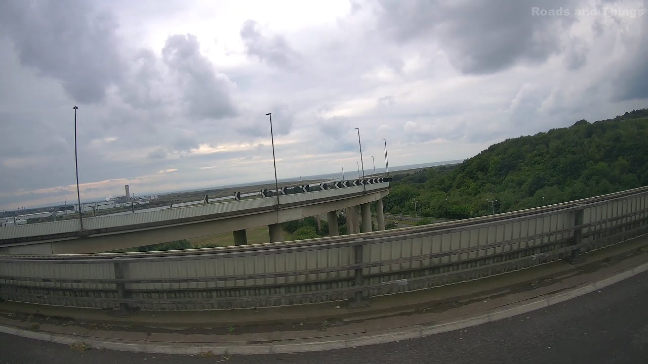 M4 bridge/flyover, West, Neath River, Briton Ferry/Baglan/Port Talbot ...