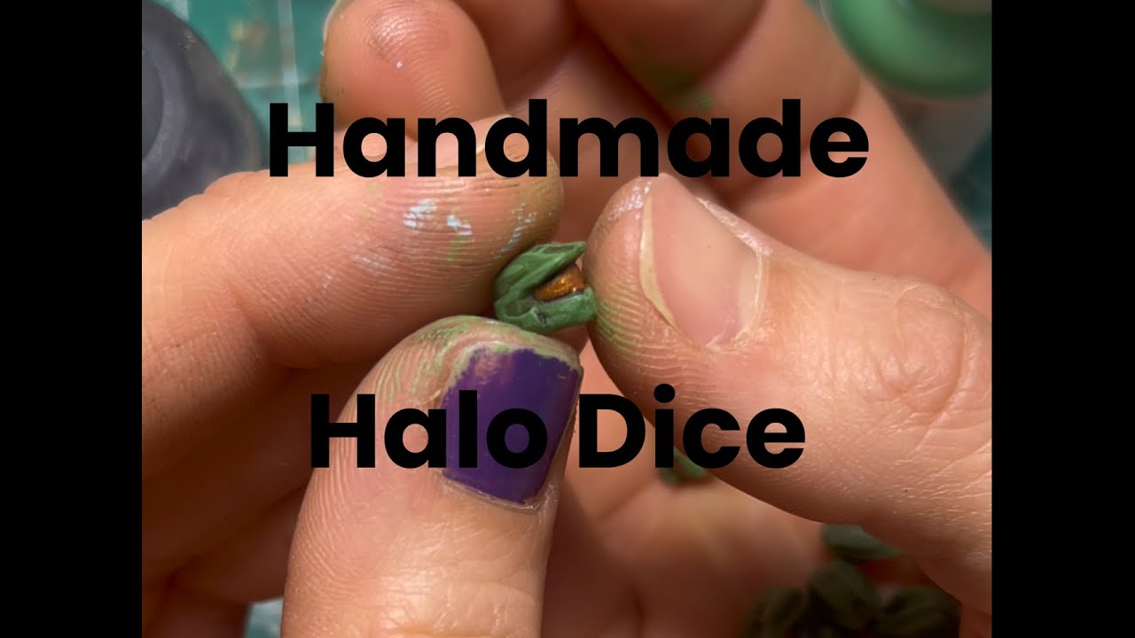 Lets make custom a set of Halo dice by hand - YouTube