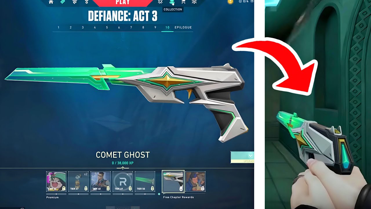 New Episode 8 Act 3 Battle Pass Ghost Skin - Valorant - YouTube