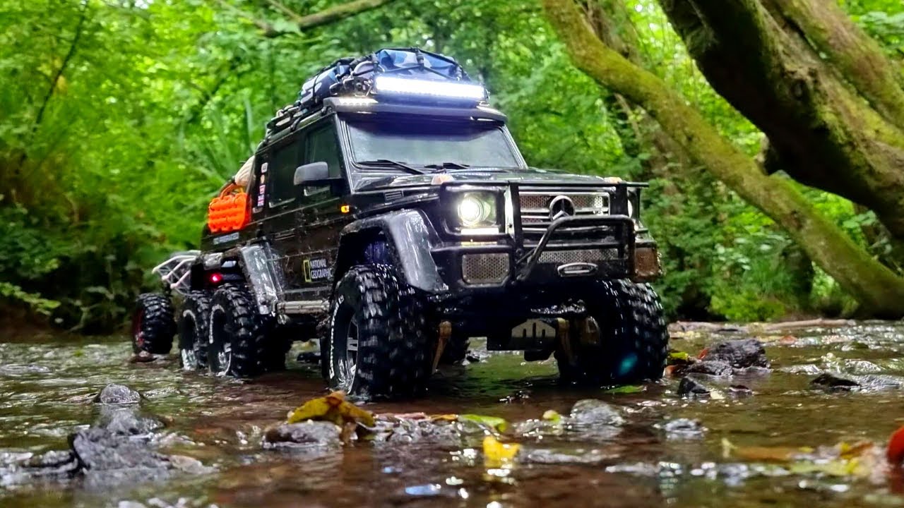 Scale Forest Adventure - Mercedes G63 AMG 6x6 - Traxxas TRX6 w/ trailer ...