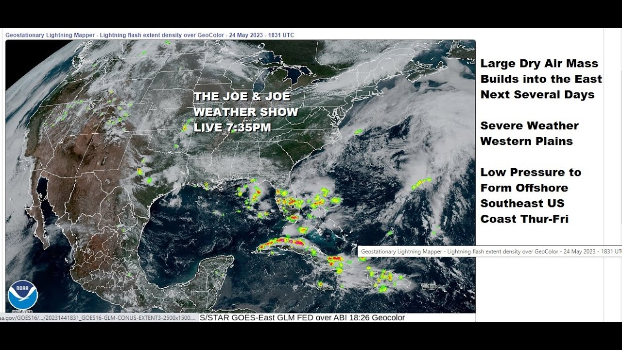 Joe & Joe Weather Show LIVE Big High Builds Into the Northeast, Low ...