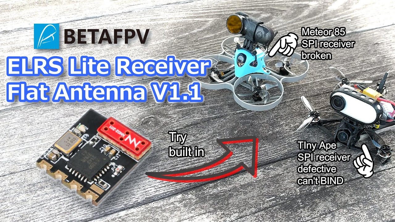 【Meteor85 2022Ver.】【DarwinFPV TinyApe】BETAFPV ELRS Lite Receiver Flat ...