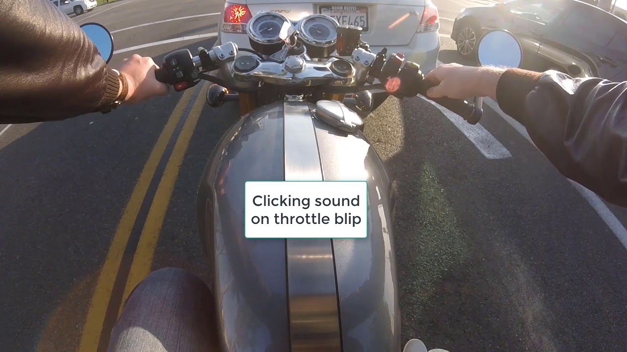 Thruxton R Throttle Click - YouTube
