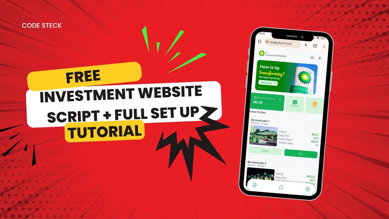Investment Website Script Free Download + Full Setup Tutorial ...