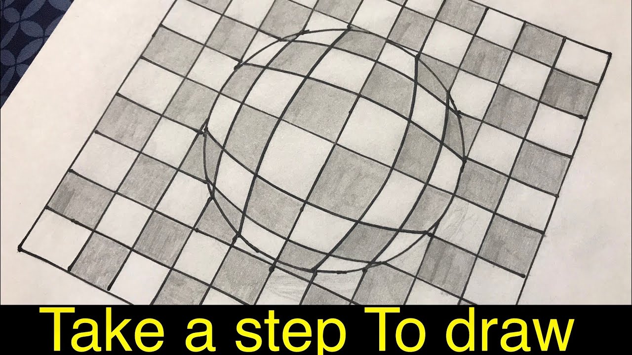 Drawing Op Art Sphere | Simple Way Of Drawing Op Art Sphere | Take a ...