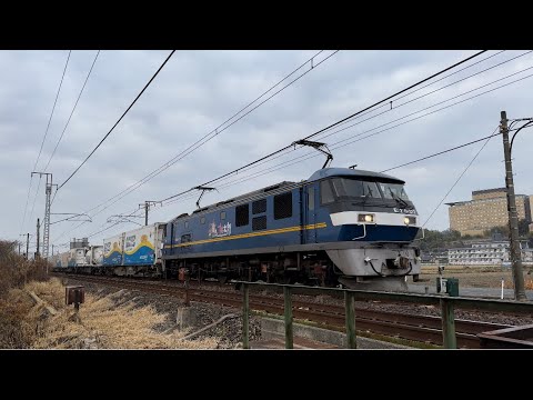 【貨物列車】JR貨物 EF210 317[吹]+コキ26B - YouTube