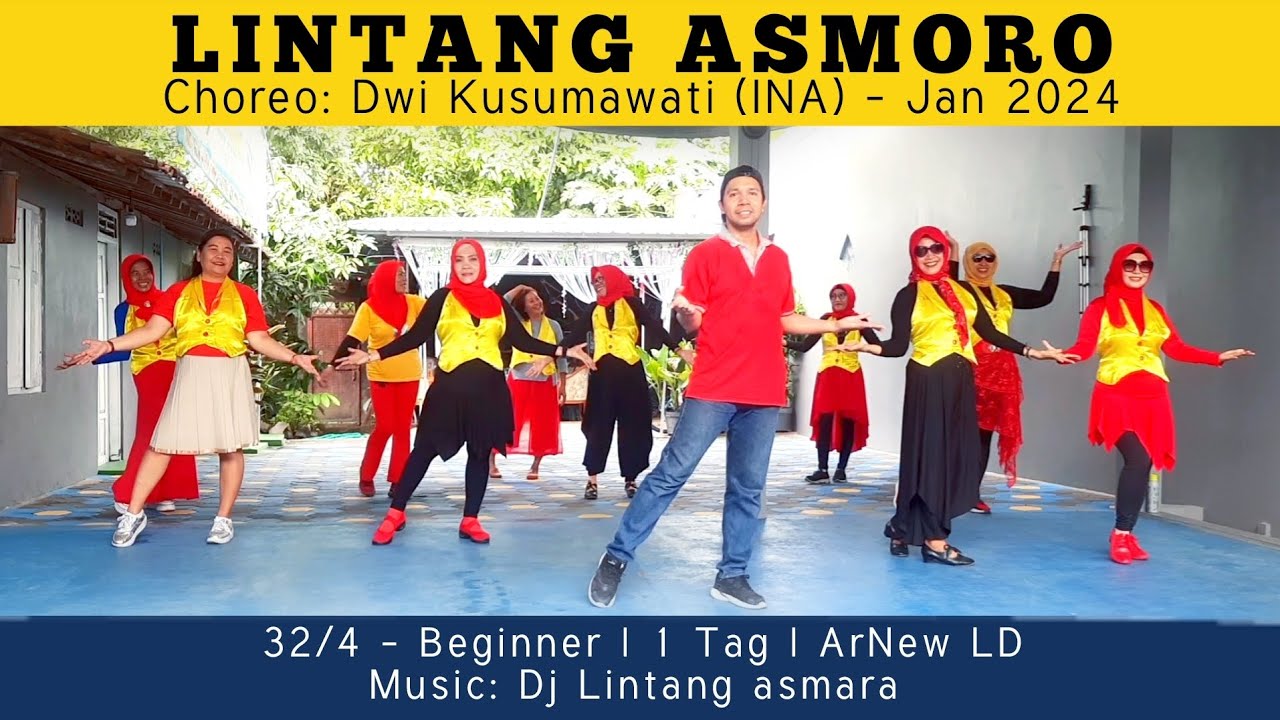 Lintang Asmoro Line Dance | Beginner | @wacanald6774 Dwi Kusumawati ...