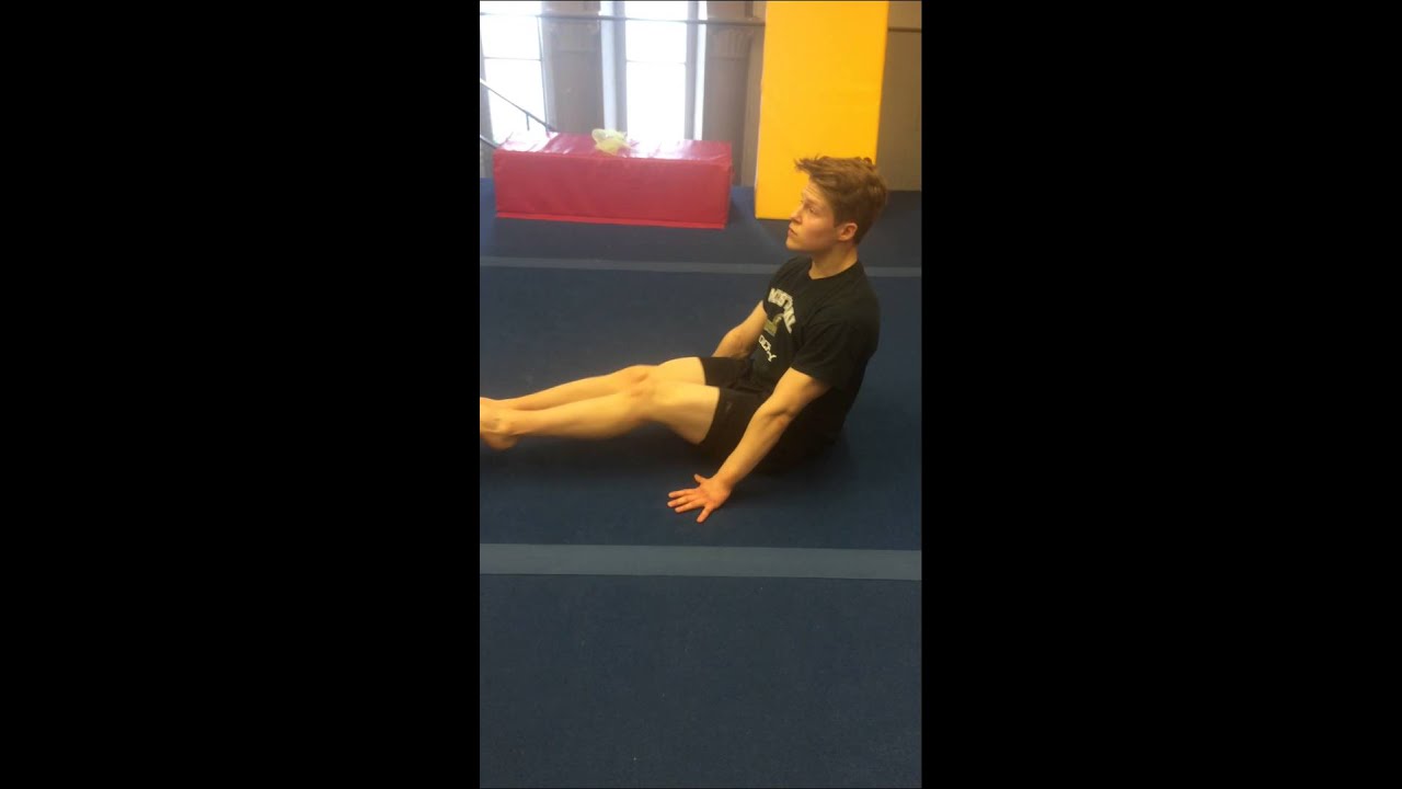 Seated Legs Raise Active tuck to pike - YouTube