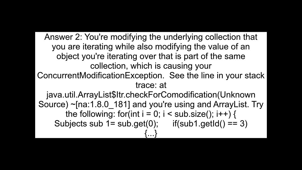 ConcurrentModificationException on JPA hibernate save springJPAJava - YouTube