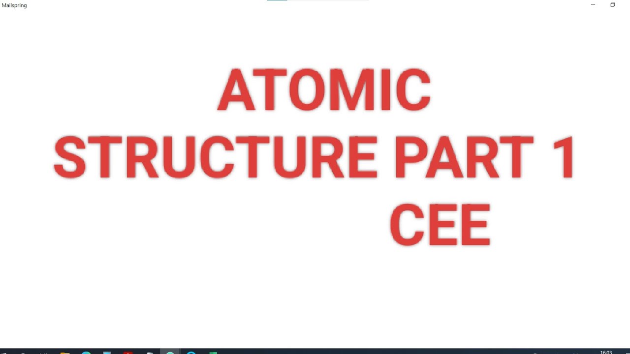 Atomic Structure part 1 by CPK Sir - YouTube