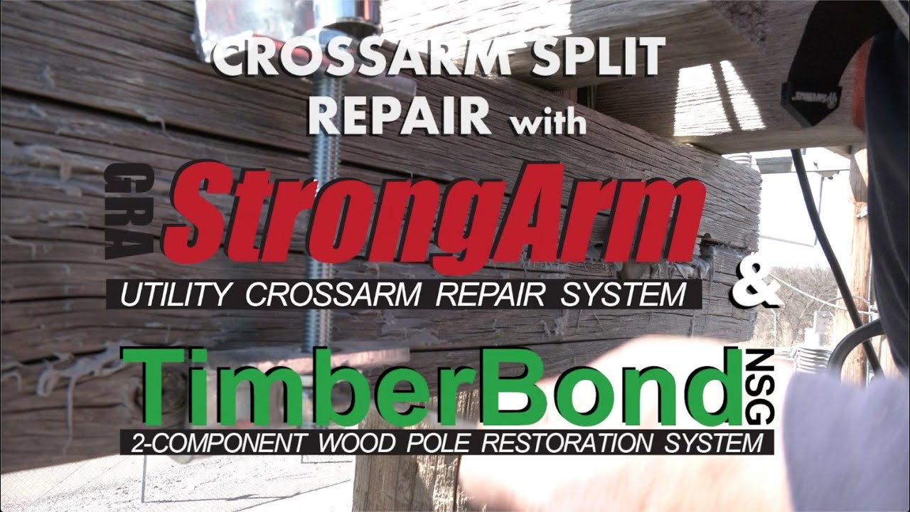 How to Fix a Split Wood Utility Pole Crossarm - YouTube