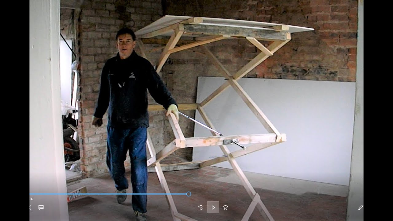 Board Lifter, DIY Plasterboard Scissor Jack, Drywall lift part 2 - YouTube