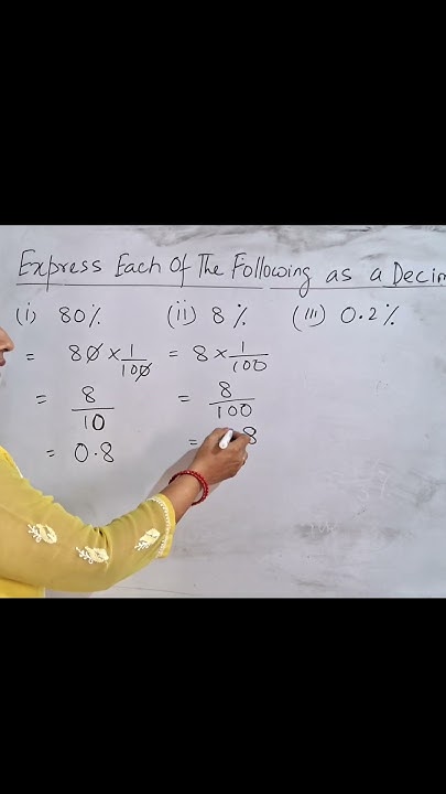 Convert percent into decimal|#maths #basicmaths #ytshorts #percentage # ...