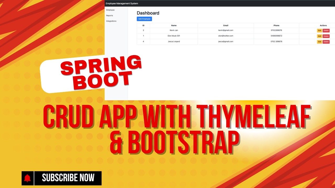 ๐ Spring Boot Crud App With Thymeleaf And Bootstrap Full Stack Tutorial 2860