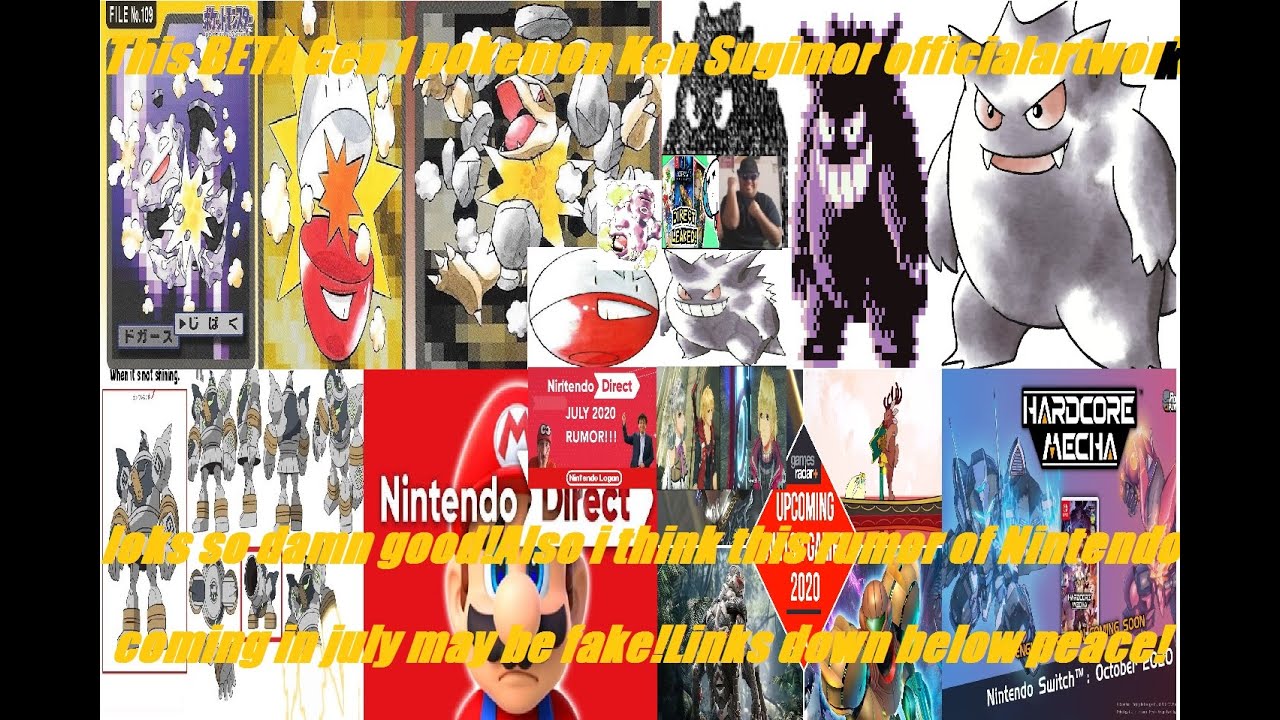 Pokemon Gen 1 beta sprites kanto region designs.Also, Nintendo Direct ...