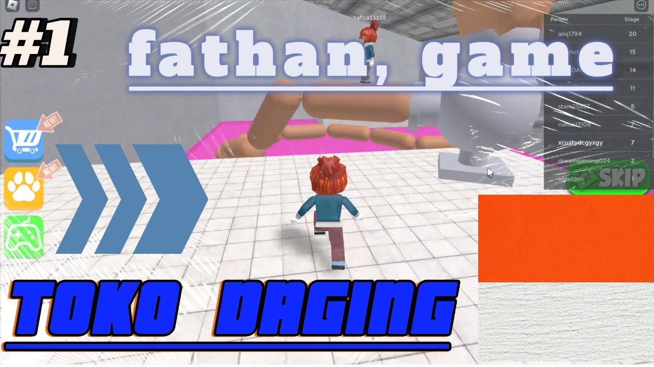 roblox toko daging fathan game - YouTube