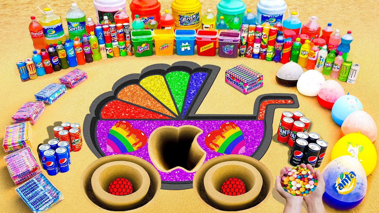 Experimental Power: Big Rocket Eruption from Rainbow Stroller with ...
