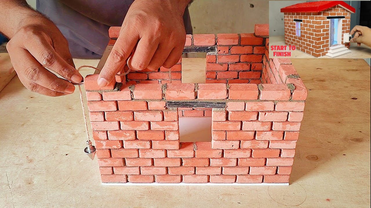 Mini House Building with Mini Bricks Construction - YouTube