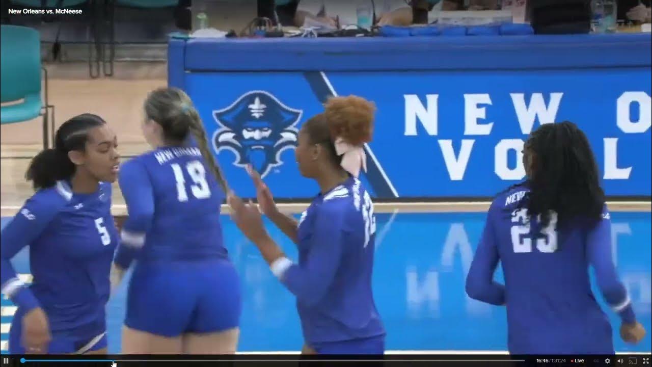 Defne Eciroglu New Orleans volleyball vs Mcnees State Unv 1st set part2 10 10 2024 NCAA D1 - YouTube