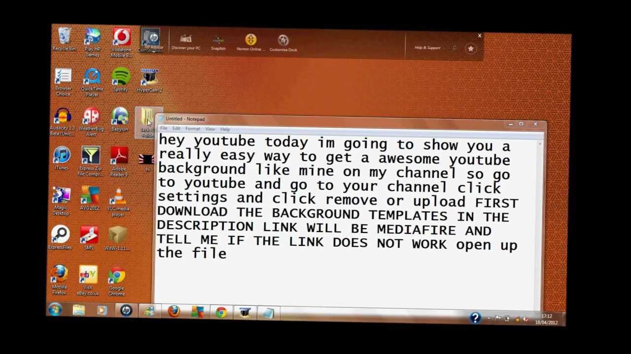 How to make a awesome youtube background - YouTube