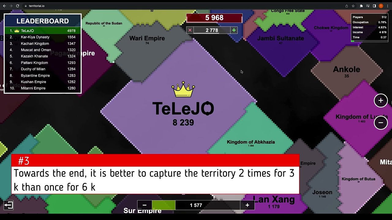 Opening and start territorial.io by TeLeJO - YouTube