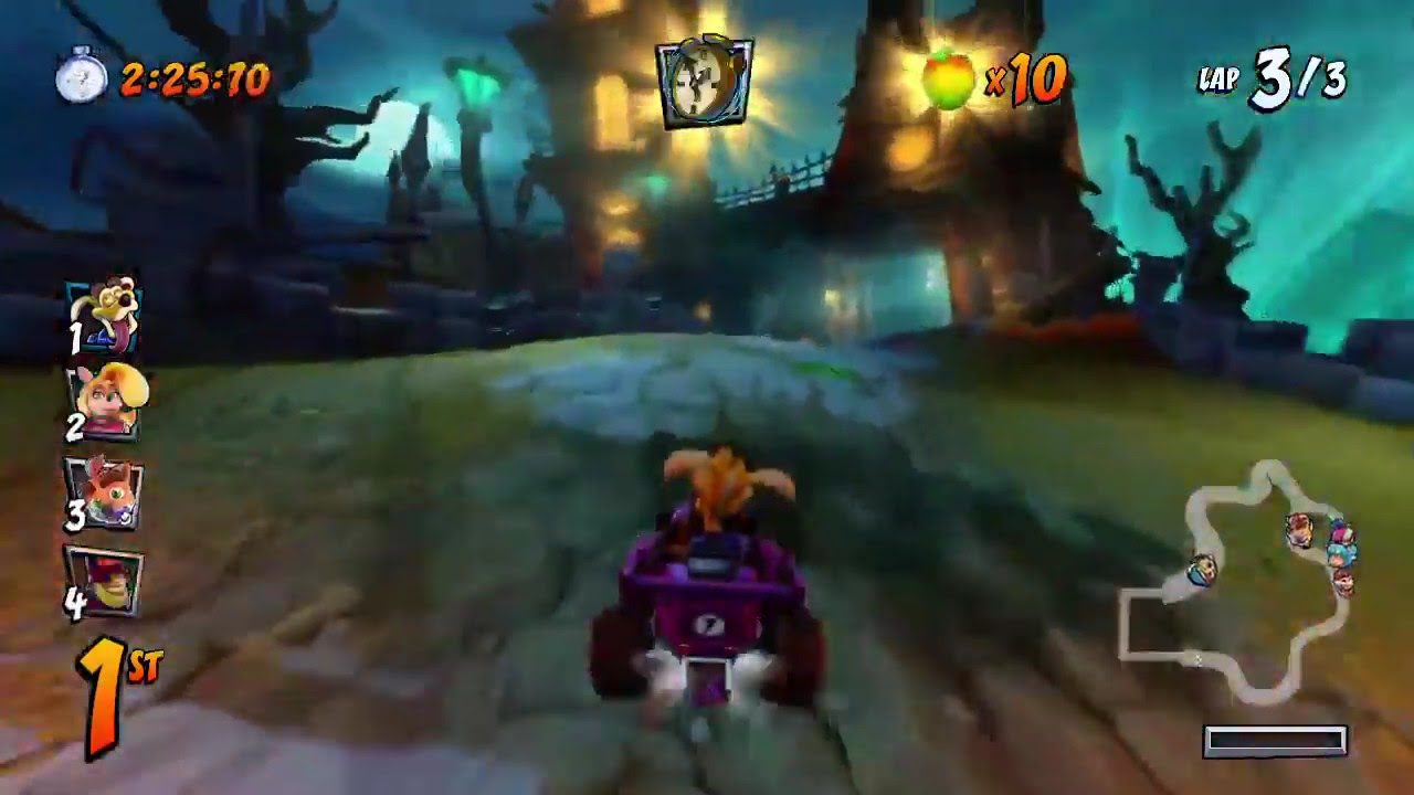 Crash Team Racing Nitro Fueled - Yellow Ripper Roo Skin Gameplay - YouTube