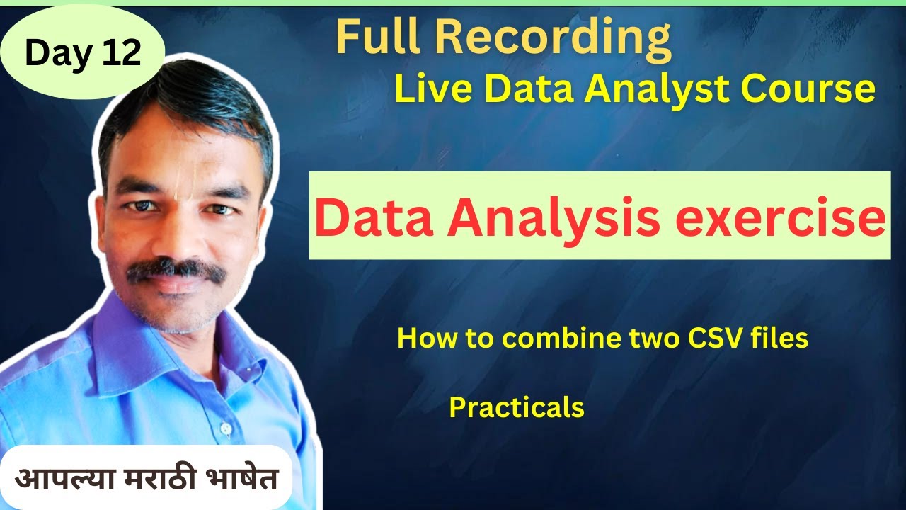 Day 12 Recording Python Data Analyst Live Marathi Python Youtube