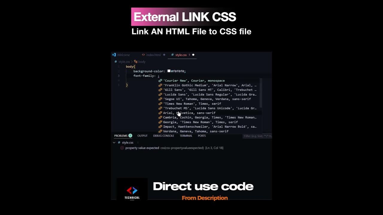 Externa CSS - Link CSS to HTML in Easy Ways #htmlcss #learncoding - YouTube
